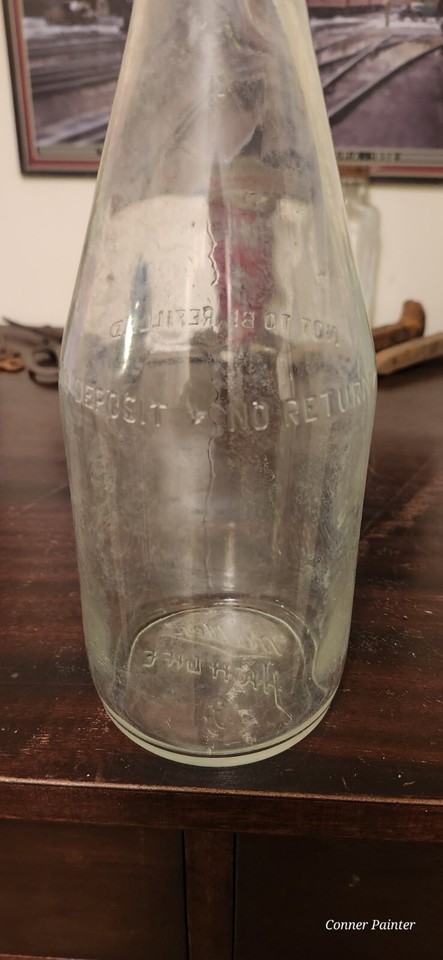 Rare! Antique 1935 32oz Embossed Miller High Life Beer Bottle. Mint ...