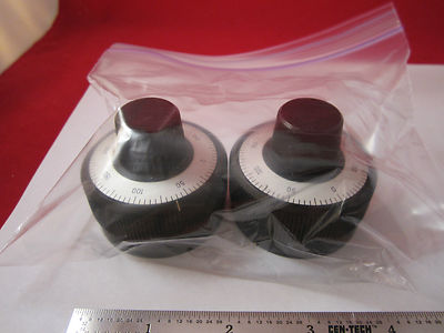 LOT 2 EA OPTICAL MICROSCOPE PART KNOBS ZEISS GERMANY OPTICS BIN#3C ii ...