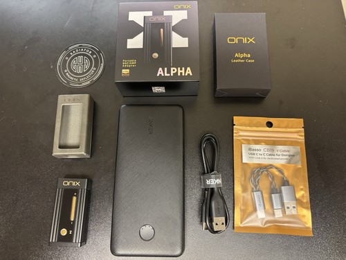 Onix Alpha XI1 DAC/Amp w/MagSafe Case, iBasso CB19, & Anker Power Bank ...