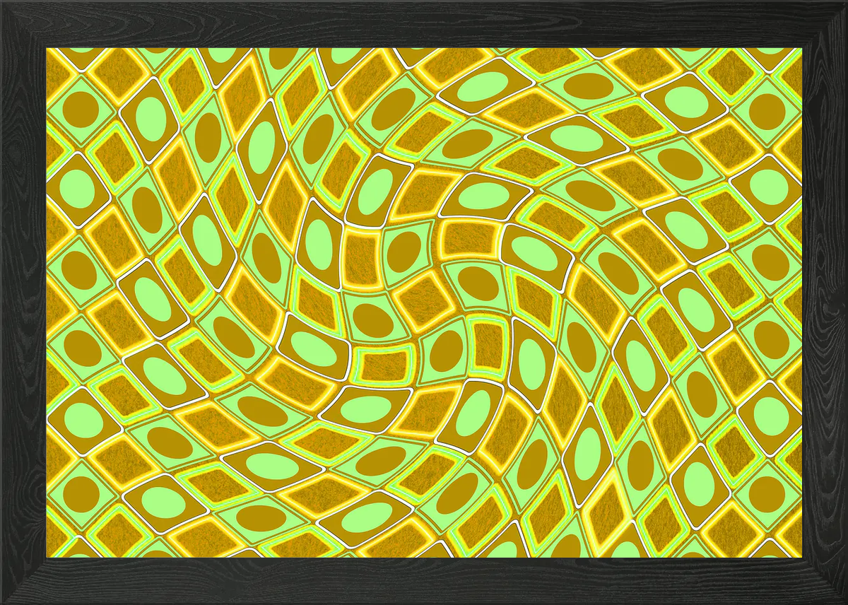 Abstract Distorted Geometric Patter Framed Wall Art Poster Canvas Print ...