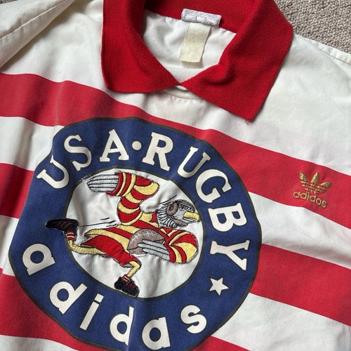 Vintage 80s Adidas Striped USA Rugby Shirt | eBay