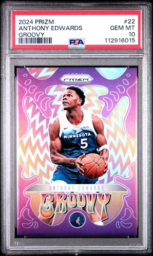 2024 PANINI PRIZM GROOVY #22 ANTHONY EDWARDS PSA 10 | eBay