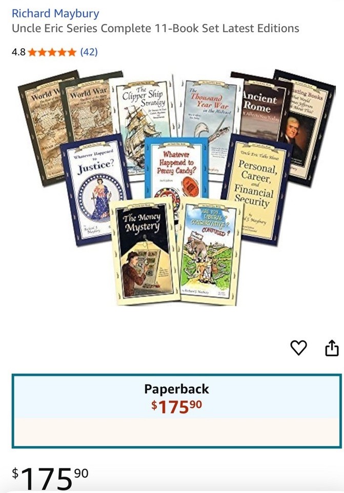 Uncle Eric Series Complete 11-Book Set By Richard Maybury | eBay