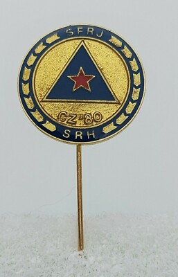 CIVIL PROTECTION SFRJ - Yugoslavia Army JNA - CZ 80 SRH, vintage pin ...
