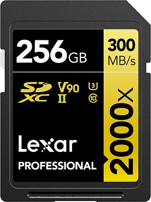 Lexar SD Professional UHS-II U3 2000X 300MB/s Flash Memory Card 256GB ...