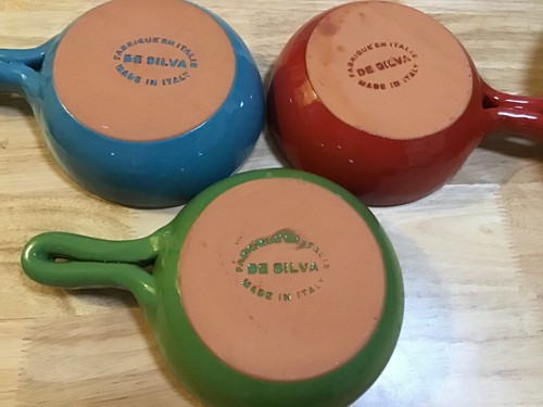 De Silva Fabrique en Italie Terracotta Bowls Set of 3 | eBay