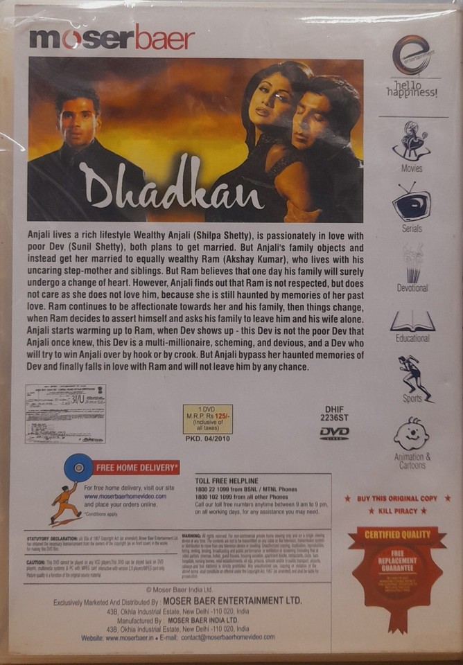 Dhadkan - Akshay Kumar, Shilpa Shetty, Sunil Shetty - Bollywood Hindi ...