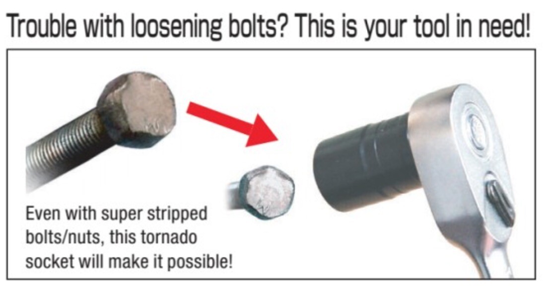 TONE 1/2" Drive Tornado Socket Set with Holder 17-24mm HTR405 5 Tools ...