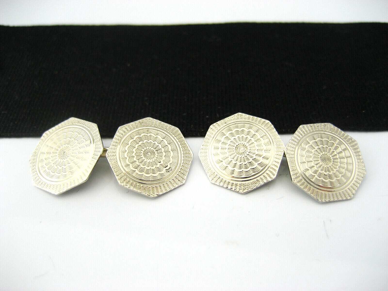 Antique Art Deco era FPS 14K Gold Guilloche Engrave O… - Gem