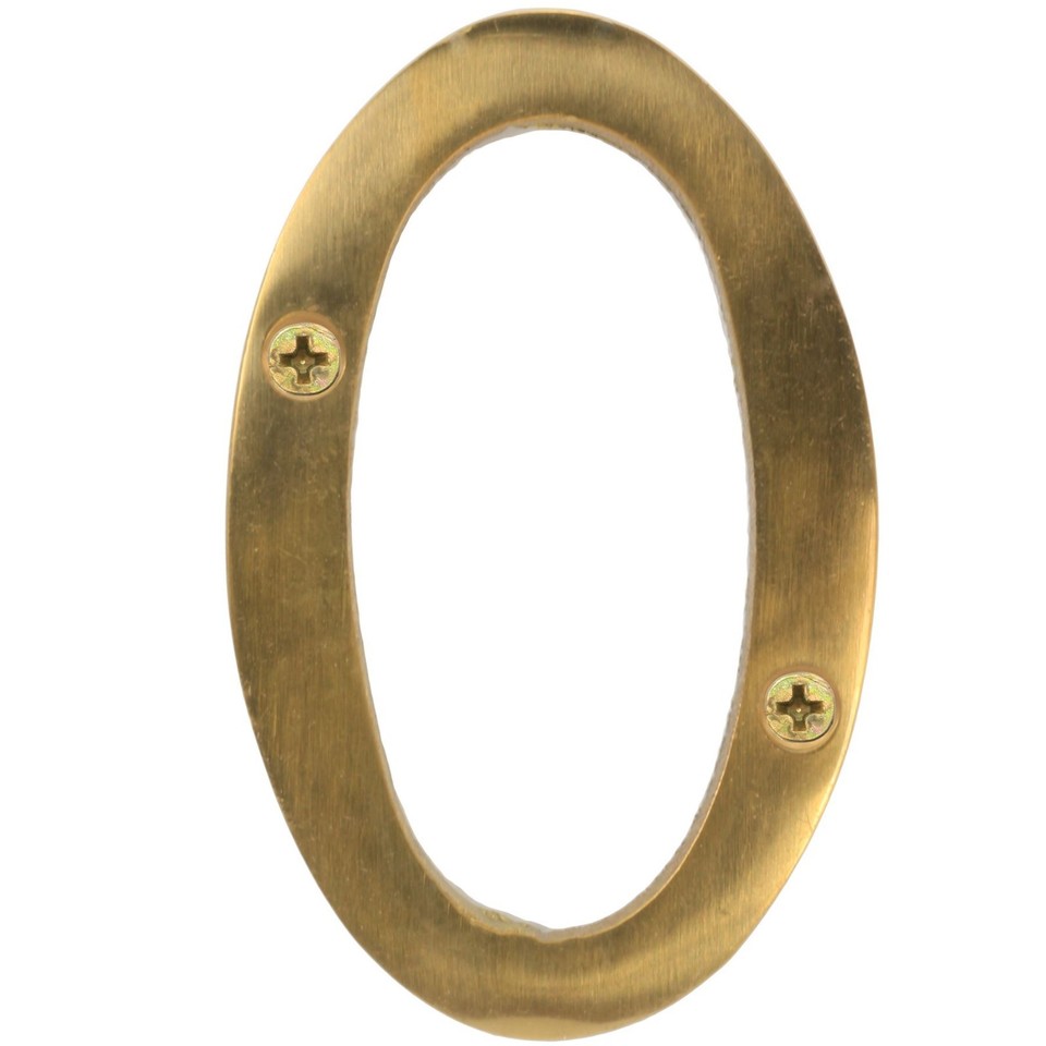 LARGE SOLID BRASS NUMBERS LETTERS WITH SCREWS 3/75mm House Home Front ...