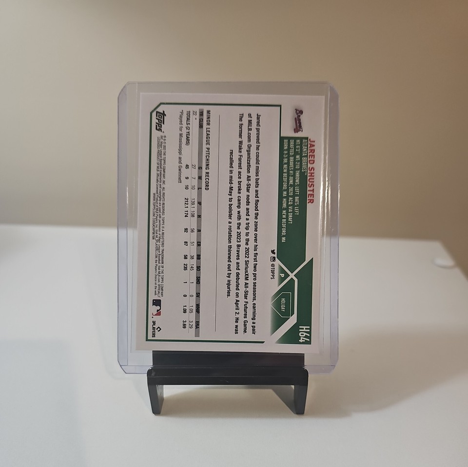 2023 Topps Holiday Jared Shuster Rookie Card Baseball Card H64 | eBay