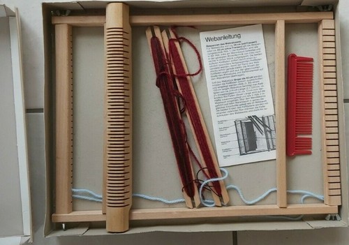 Hartholz Webrahmen Tischwebrahmen Webbreite 25 cm OVP mit Anleitung ...