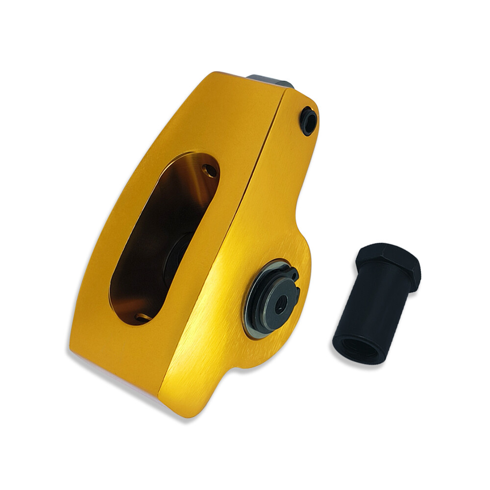 For Chevy SBC 350 400 1.5 Ratio 3/8" Stud Gold Roller Aluminum Rocker ...