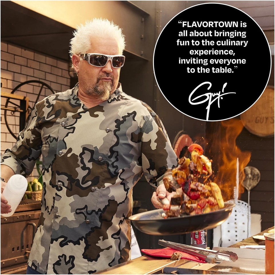 Guy Fieri's Flavortown Laser Titanium 12 Piece Set - Non-stick Cookware ...