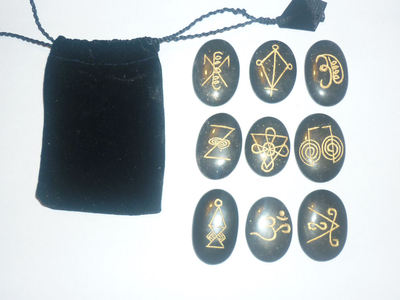 SET RUNE KARUNA REIKI OSSIDIANA NERA yoga meditazione + EBOOK ...