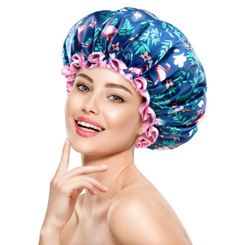 mikimini White Shower Cap + Flamingo Large | eBay
