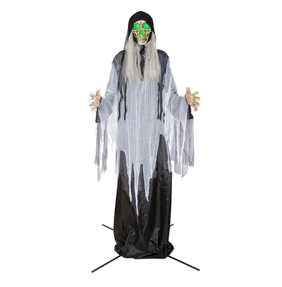NEW RARE Gemmy 12ft Fire And Ice Grim Reaper Spirit Halloween ...