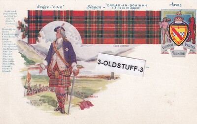 SCOTLAND THE STEWART CLAN TERTAN CIRCA 1910 VINTAGE POSTCARD | eBay