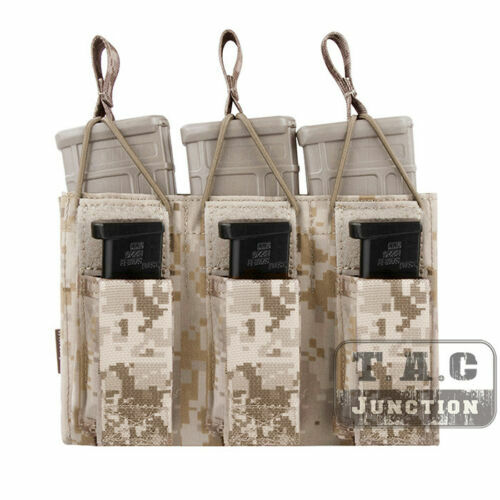Emerson Tactical Triple Rifle Pistol Magazine Pouch Molle Two Layer Mag ...