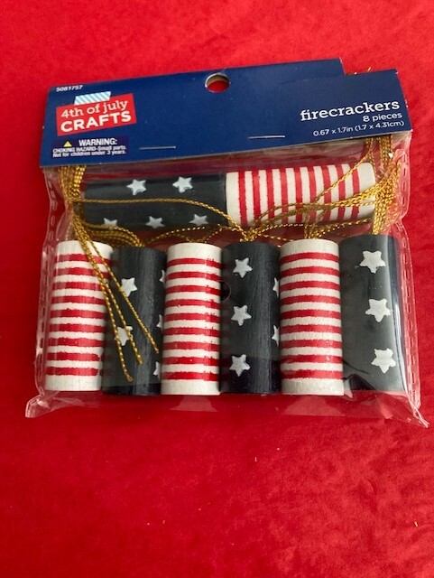 Stars & Stripes Wood Firecrackers 4th of July Decor 4 5/8" | eBay