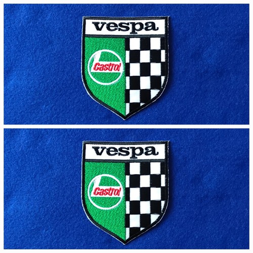 A Pair Of Vespa Scooter Patches Sew / Iron On Badges (x) Scooter Rally ...