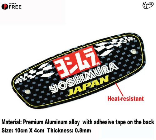 Yoshimura JAPAN Stickers 3D Aluminum Heat-resistant Motorcycle Exhaust ...