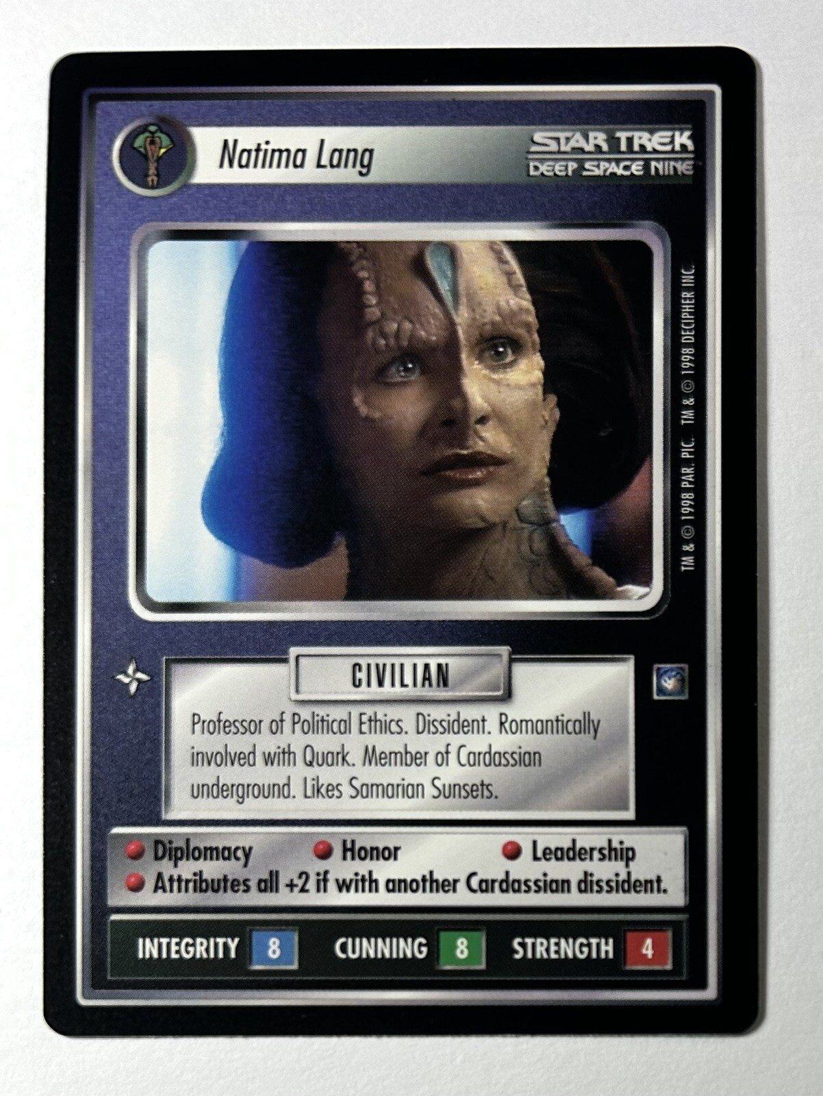 STAR TREK CCG DS9 RARE CARD NATIMA LANG STCCG NEVER PLAYED | eBay