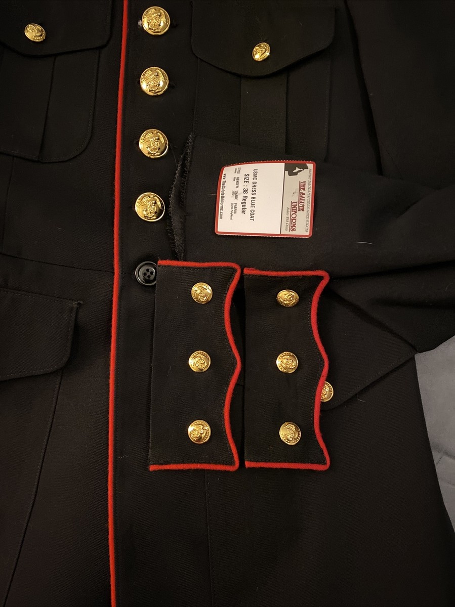 Usmc Marine Corps Dress Blues Jacket Enlisted Size 37