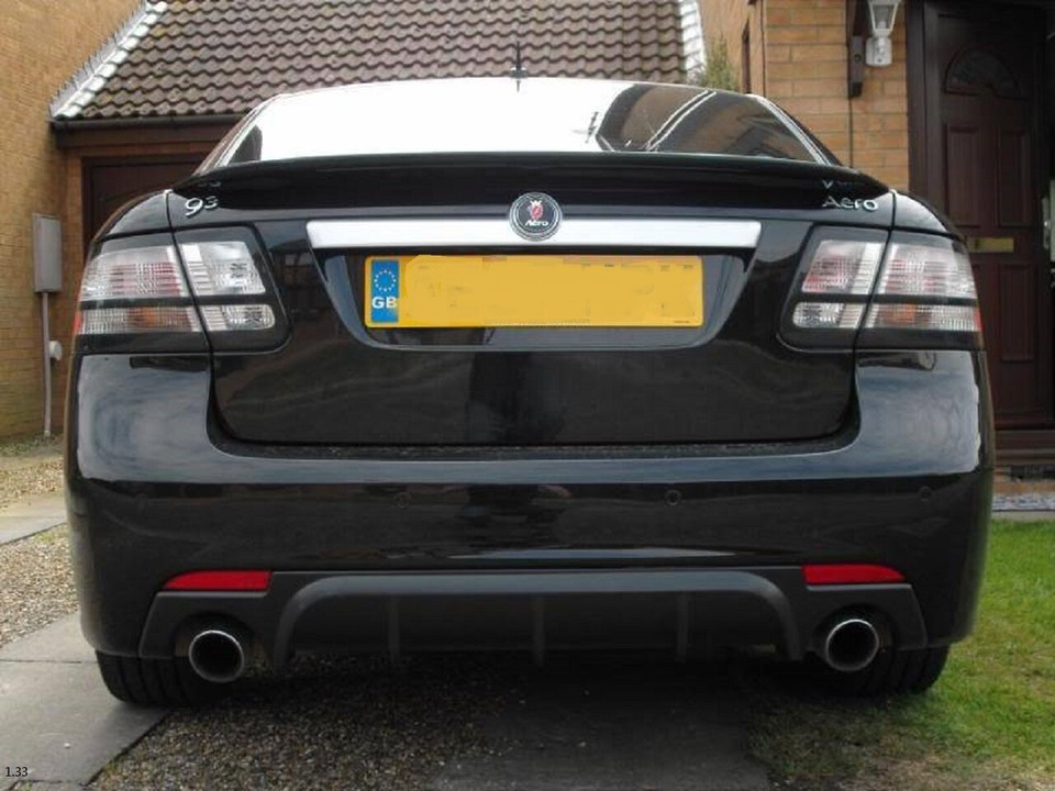 2008-2012 Saab 9-3 H Type Sedan Trunk Deck Lip Spoiler Rear | Black ...