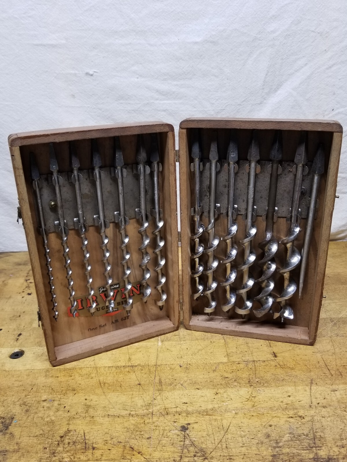 Vintage IRWIN 14 Piece Auger Bit Set with original box set AM 62T | eBay