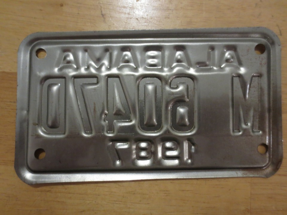 1987 ALABAMA MOTORCYCLE LICENSE PLATE rare uncirculated | eBay