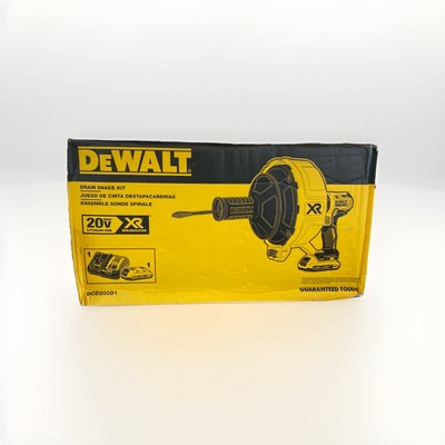 DeWalt DCD200D1 20V MAX XR Brushless Cordless Drain Snake Kit (2.0 Ah ...