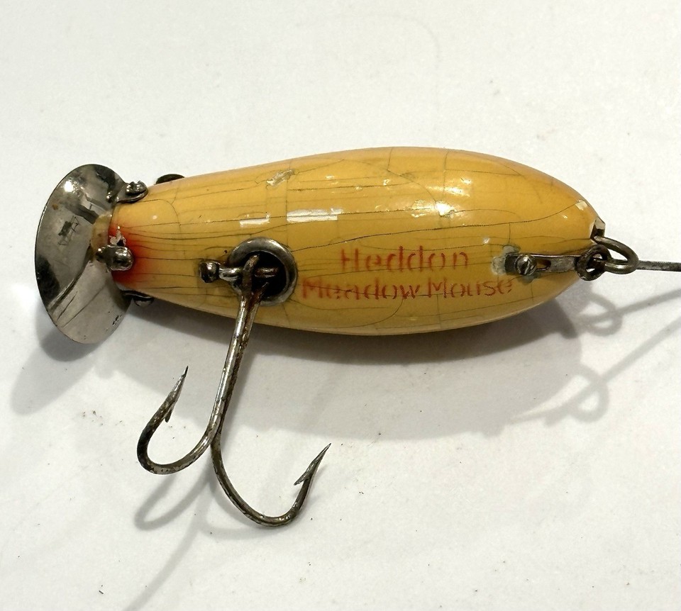 Vintage Heddon Dowagiac Meadow Mouse Fishing Lure. Leather ears and ...