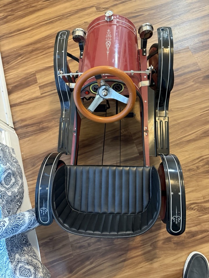 Vintage Dexton Classic Pedal Car Red Roadster Metal Toy Collector ...