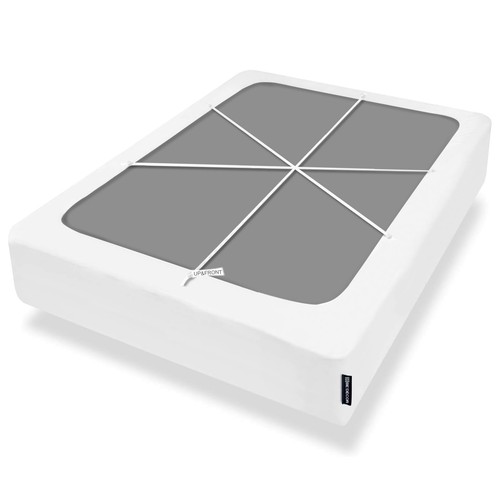 4-9 Inches Box Spring Cover Queen Size White with Stretchy Jersey ...