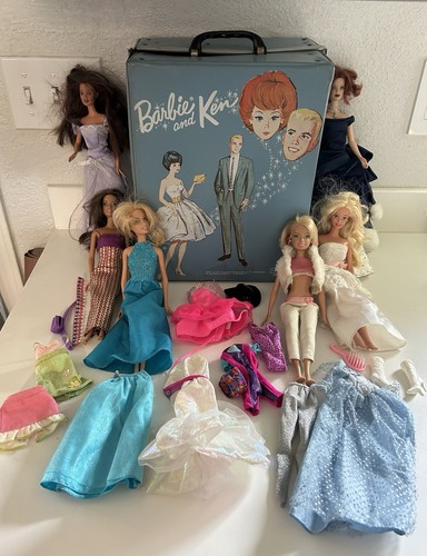 Vintage 1960’s-2000’s 6 Dolls Barbie & Ken Carrying Case Clothes ...