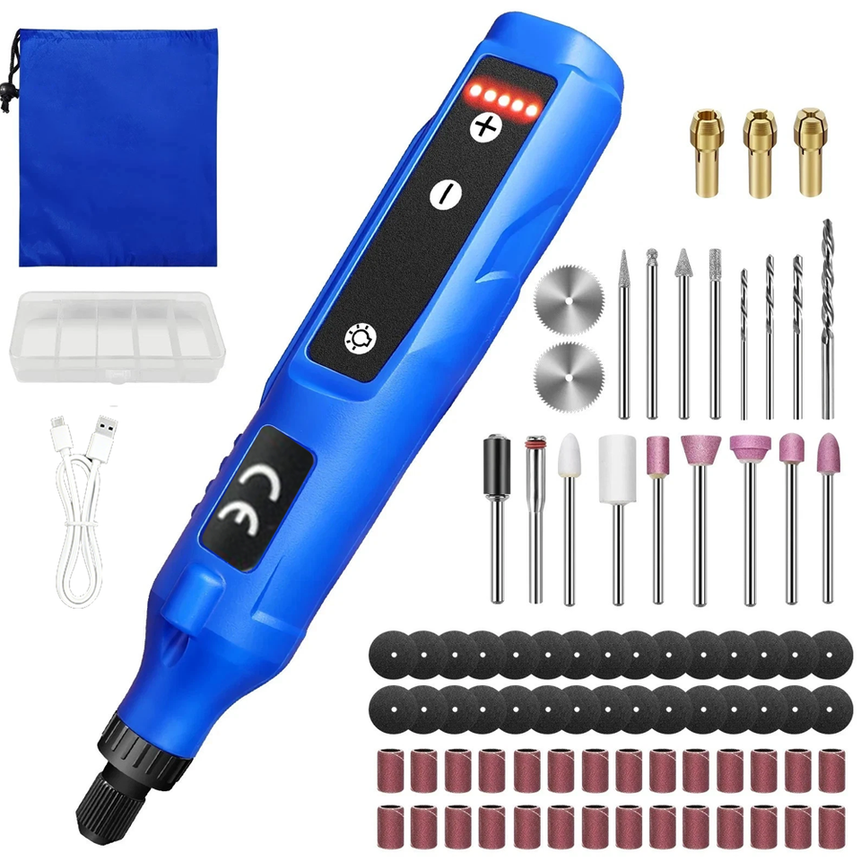 Cordless Rotary Tool 80Pcs Dremel Mini Grinder Multi-purpose DIY Tool ...