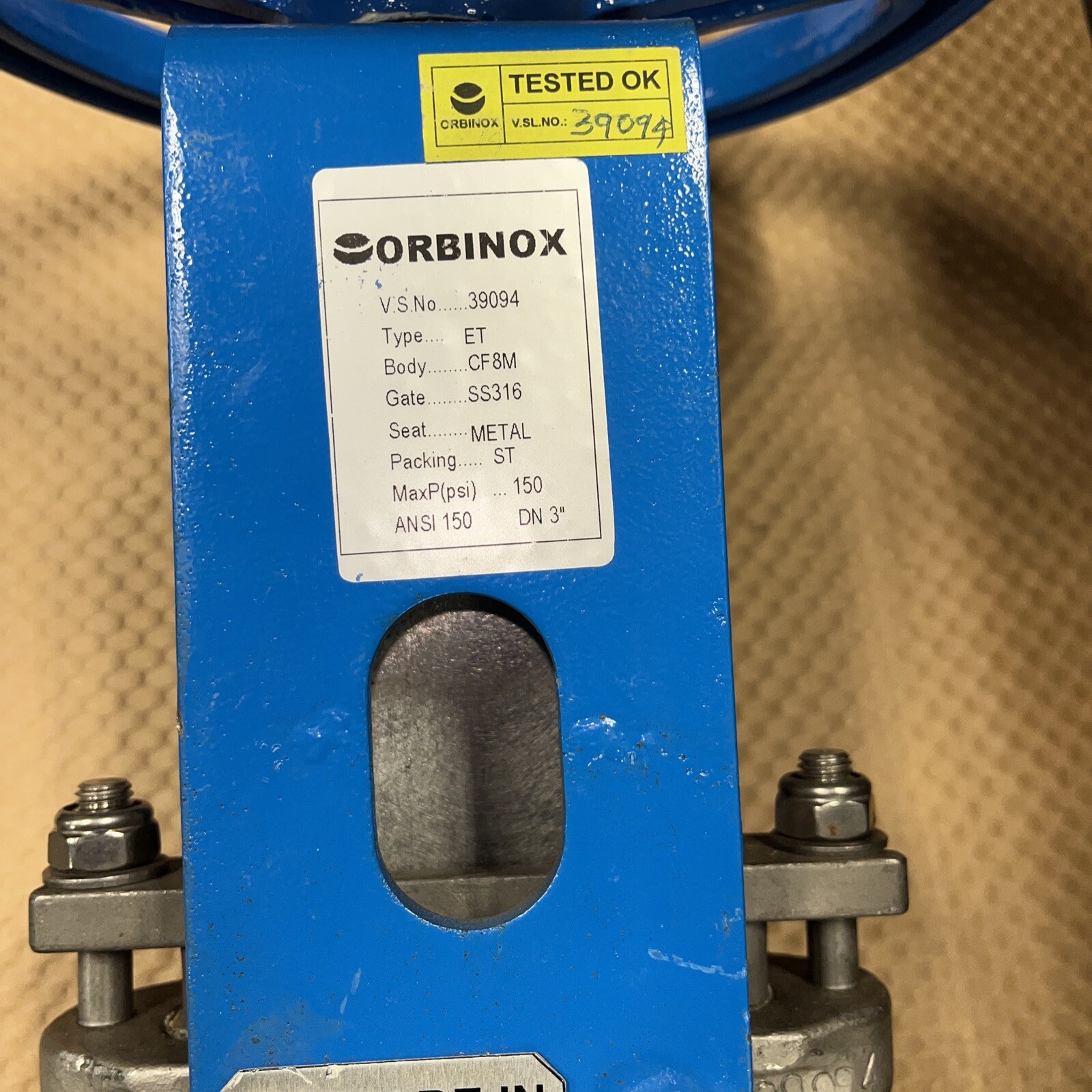 Orbinox 3” Stainless Steel Manual Knife Gate Valve Lot of 3pcs | eBay