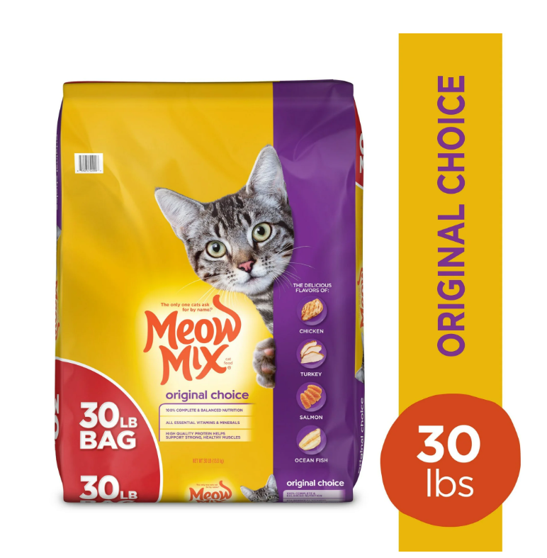 2 Pack, Meow Mix Original Choice Dry Cat Food, 30 Pounds Bag | eBay