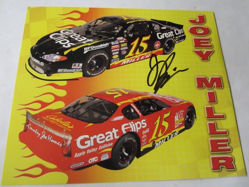 ASA 2003 Autographed Joey Miller #15 Great Clips Monte Caro Racing ...