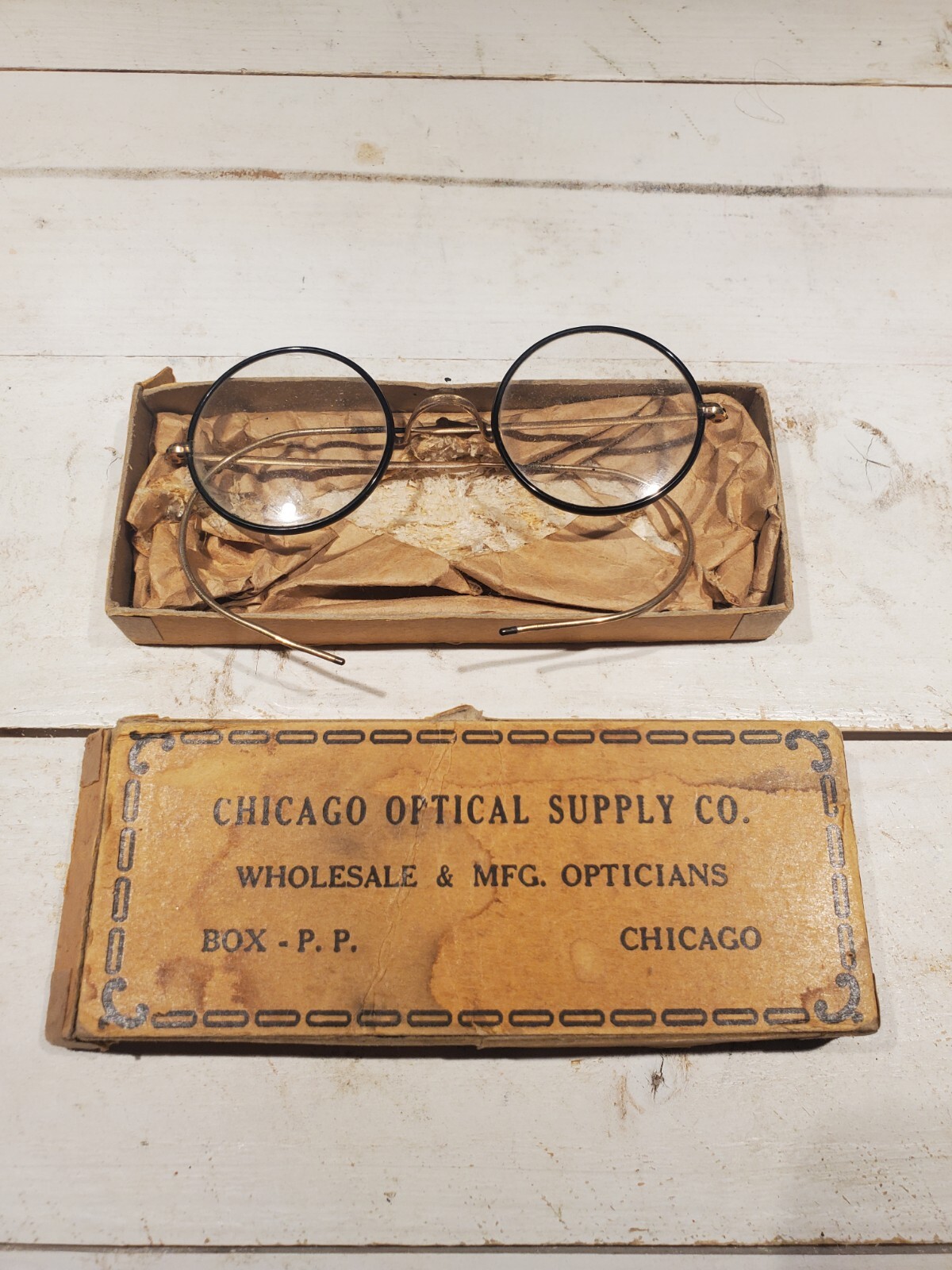 Antique Chicago Optical Supply Co Glasses - Gem