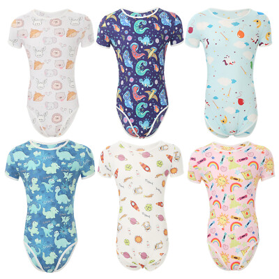 Mens Cartoon Print Jumpsuit Sissy Buttoned Crotch Diaper Rompers ...