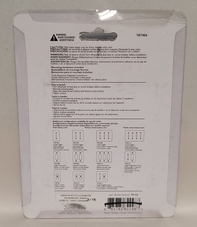 BRAINERD Double Decorator Plates Architectural Light Almond 787406 | eBay