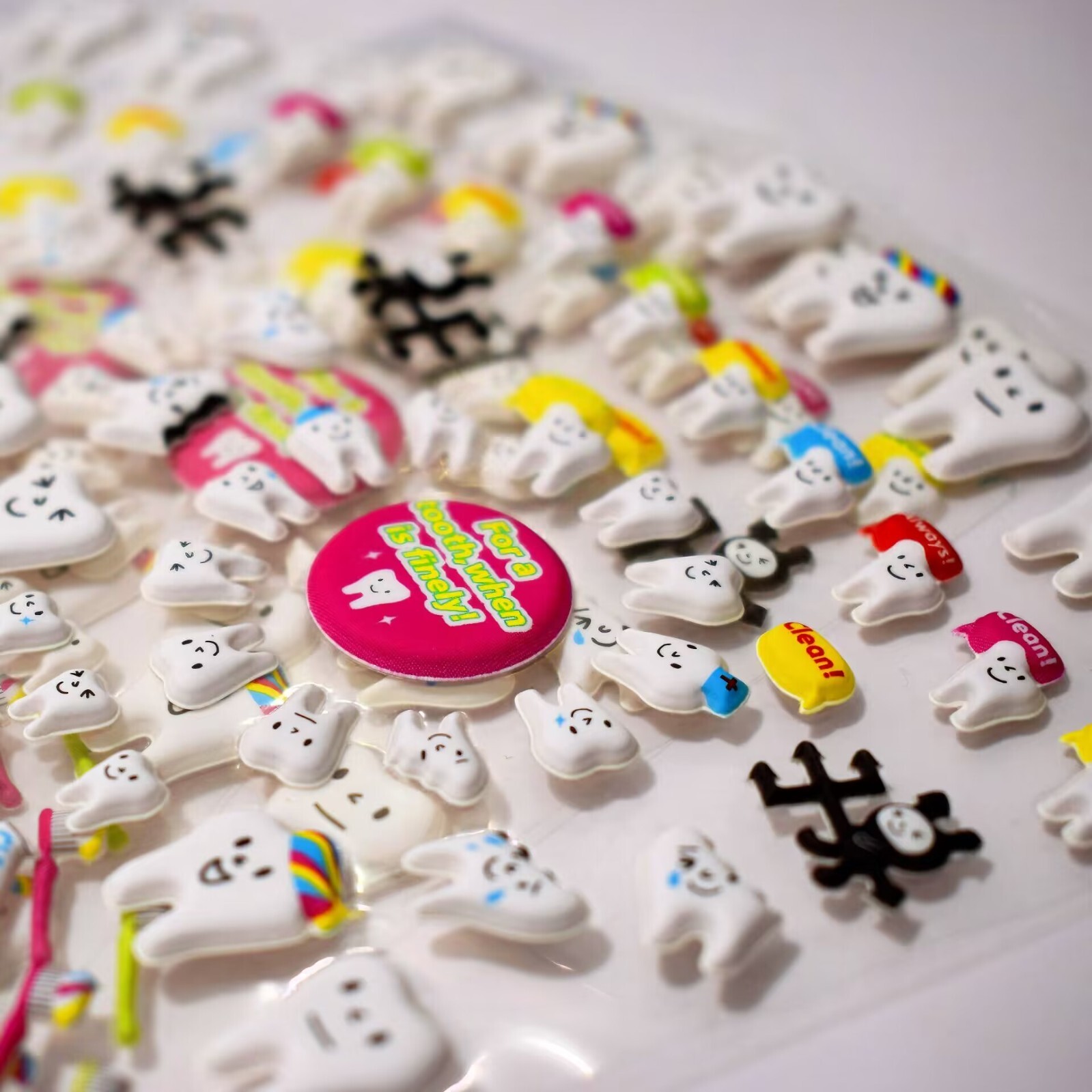 5pcs Dental gift Cute molar shaped cartoon tooth fairy puffy plastic ...