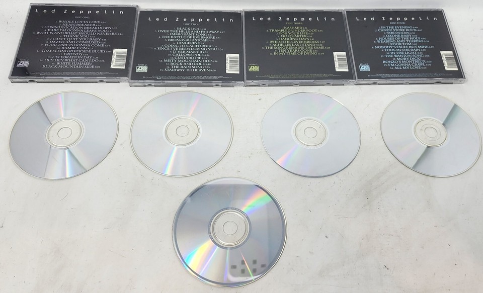 Led Zeppelin Box CD Set (1990) Discs 1 - 4 Discs/Inserts Only Phyiscal ...