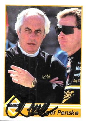 Roger Penske signed 1992 TRAKS trading card NASCAR OWNER PENSKE #37 | eBay