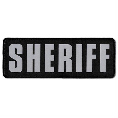 Sheriff Patch – Ultra Reflective Hook and Loop Patch for Tactical Vest ...