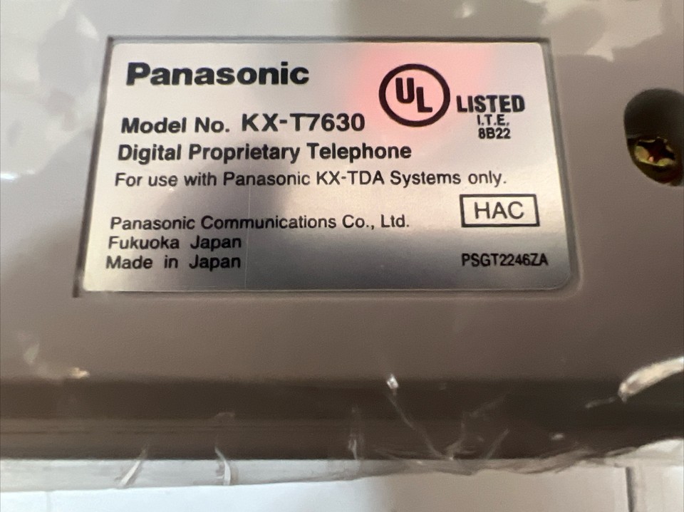 Panasonic KX-T7630 Digital display Hybrid phone WHITE *New original box ...