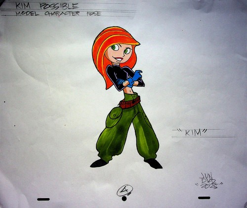 Kim Possible SIGNED Hand-Inked - Juan Diaz KIM Model Cel Recreation | eBay