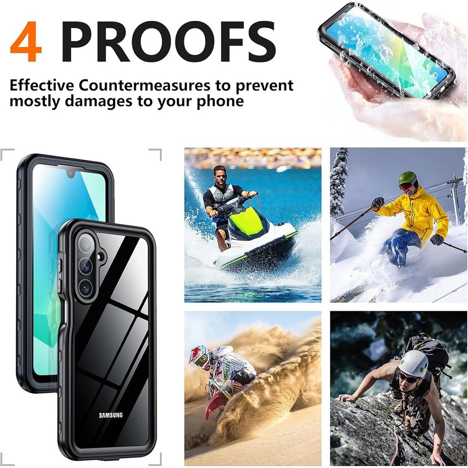 IP68 Waterproof Case For Samsung Galaxy A16 5G Shockproof Cover Screen ...
